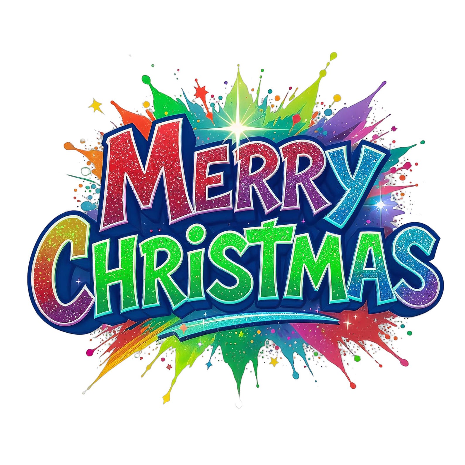 Merry Christmas Paint Splash PNG | Png Sublimation - Etsy