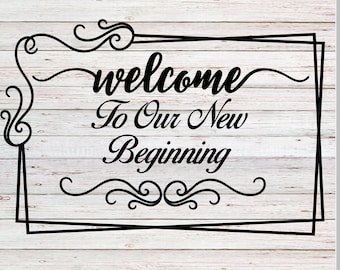 Welcome to Our New Beginning Wedding Sign - Etsy
