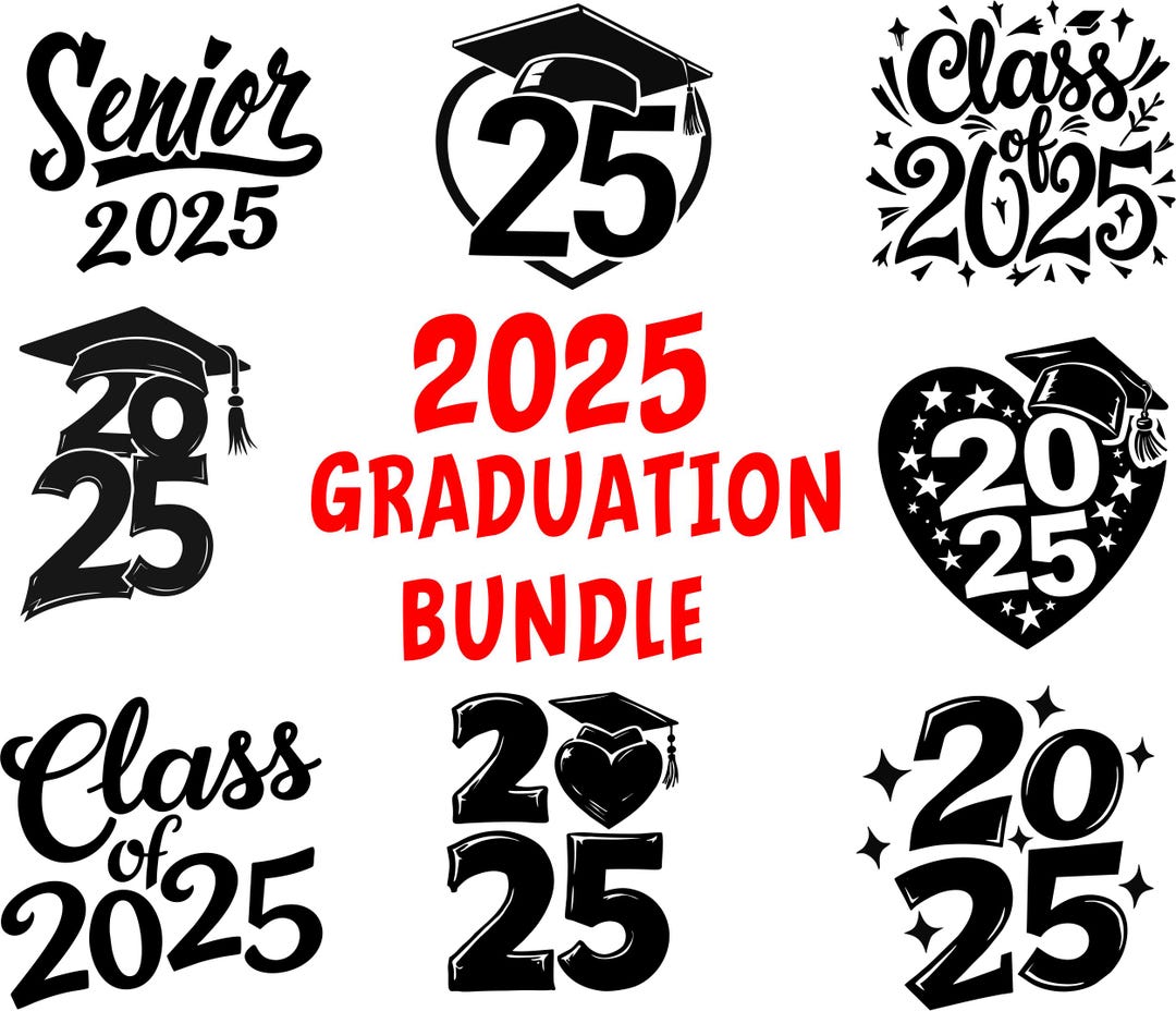 2025 Graduation Bundle Svgs | Svg, Png, Dxf, Eps | - Etsy