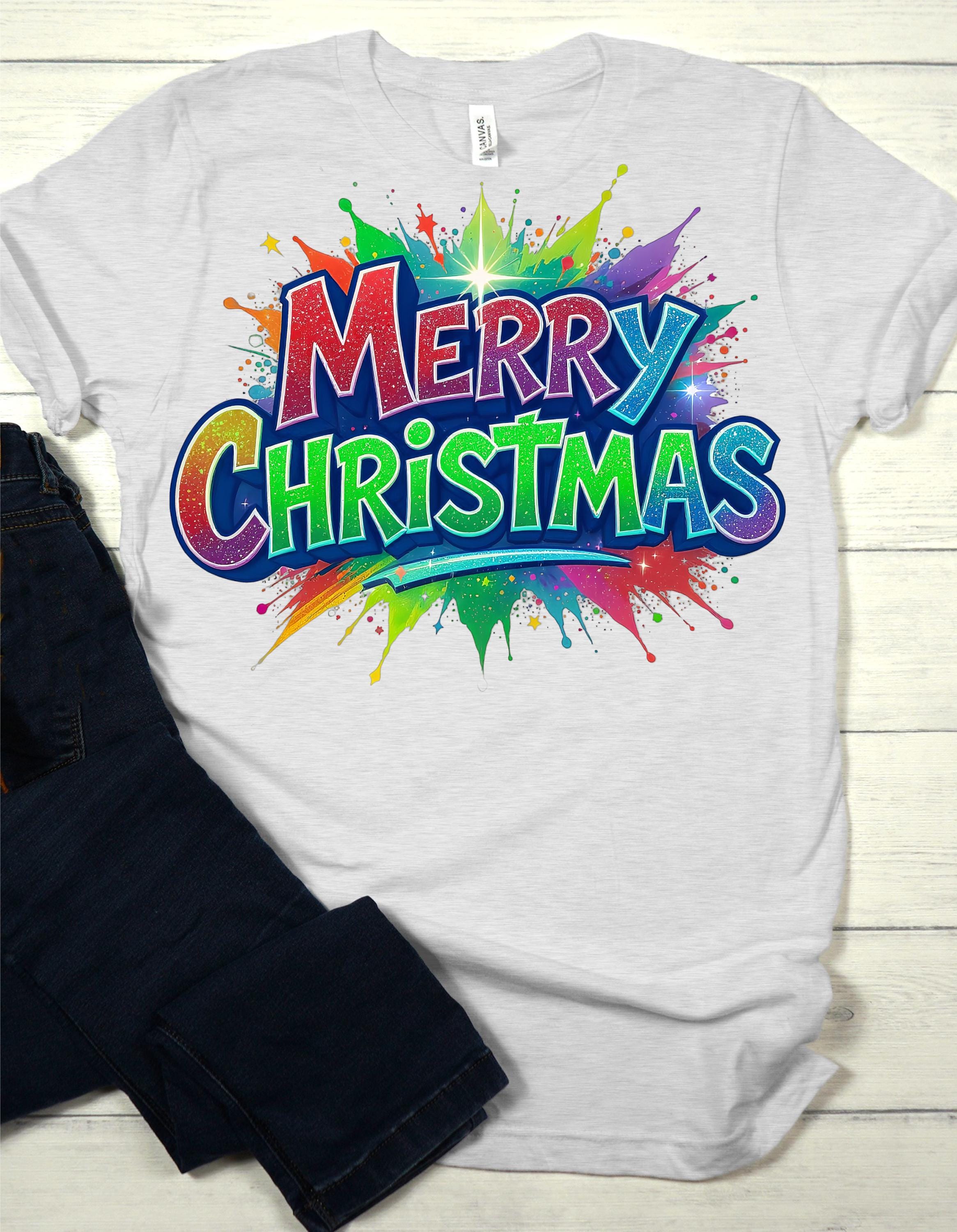 Merry Christmas Paint Splash PNG | Png Sublimation - Etsy