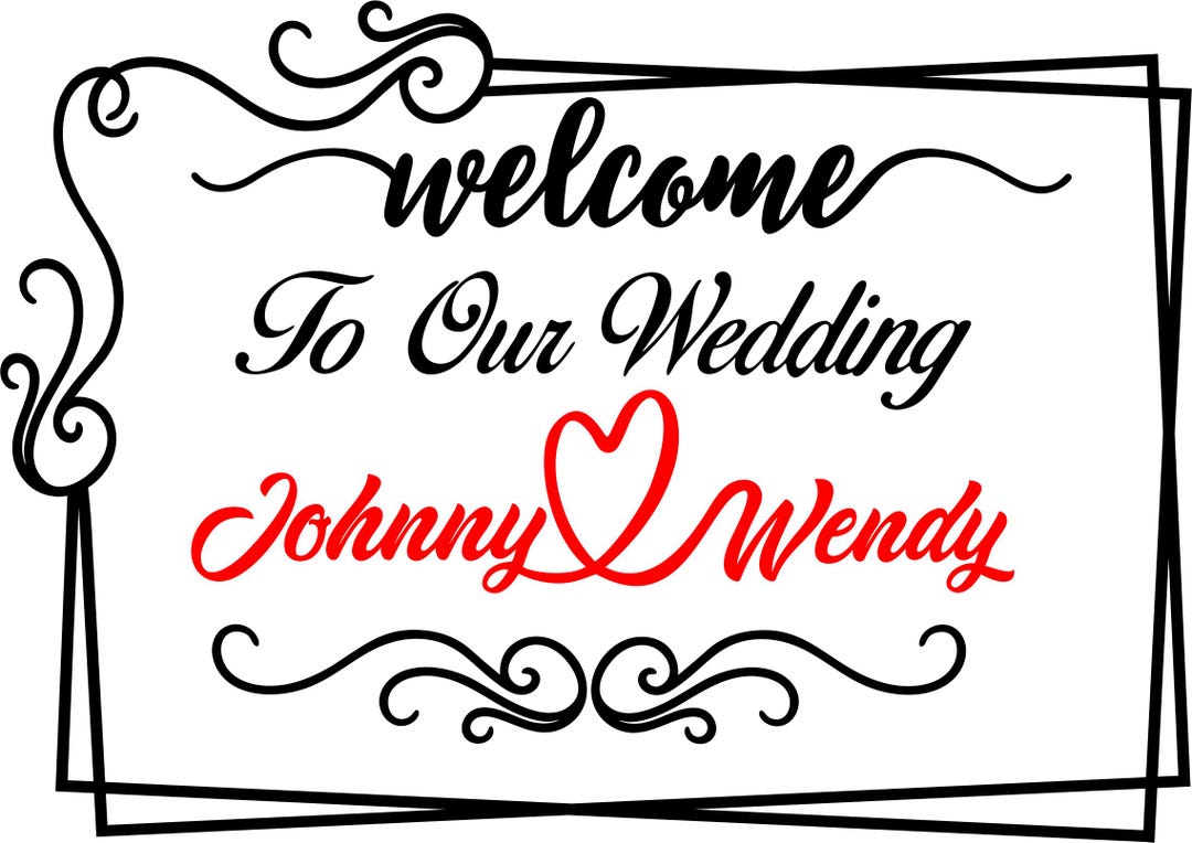 Personalized Welcome Wedding SVG Set | Svg, Png, Dxf, Eps - Etsy