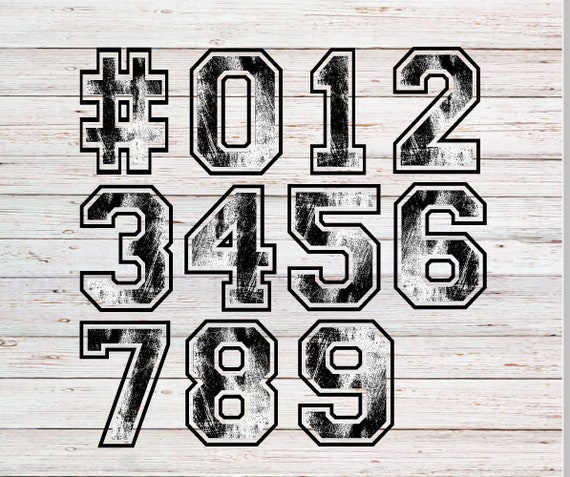 Varsity Font Numbers