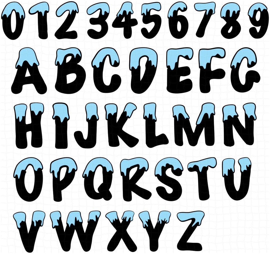 Snowcap SVG Font Package | Svg, Png, Dxf - Etsy