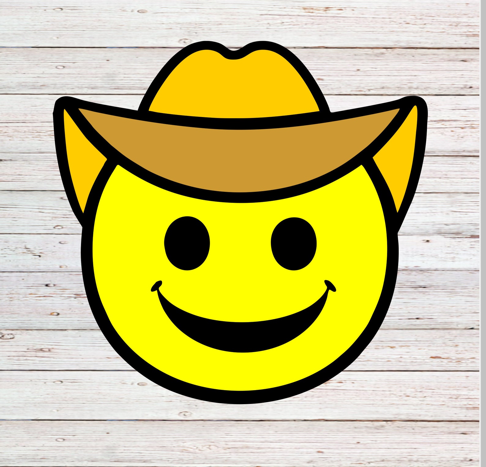 Cowboy Smiley Faces SVG Layered and Silhouette Svg Png - Etsy UK
