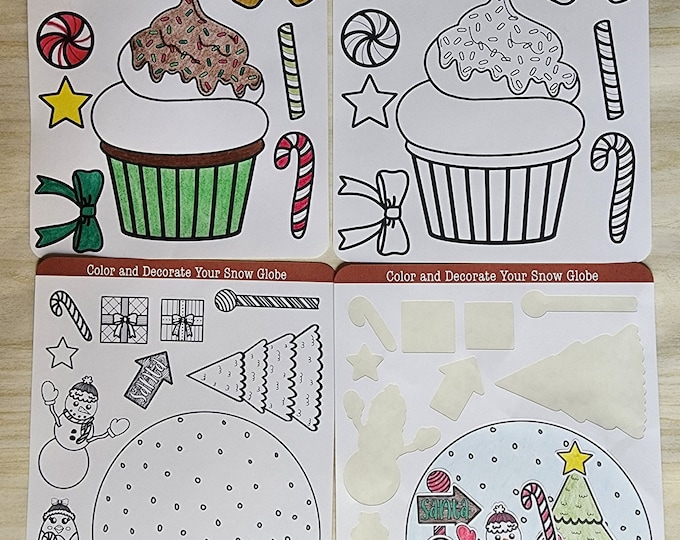 Color and Decorate Your Christmas Stickers - Etsy