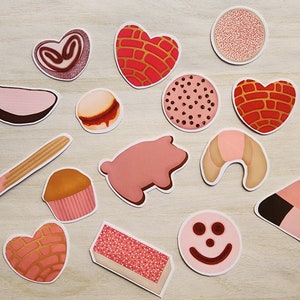 Pan Dulce Valentines Day Themed Stickers Pan Dulce Mexicano Mexican ...