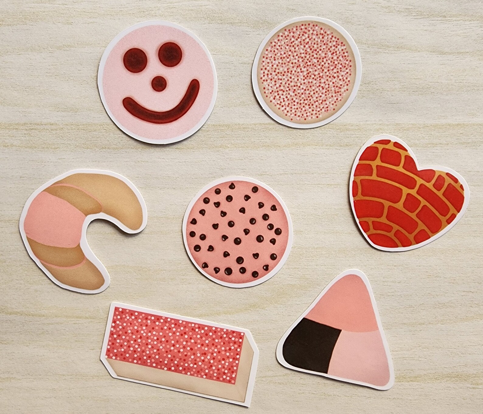 Pan Dulce Valentines Day Themed Stickers Pan Dulce Mexicano - Etsy