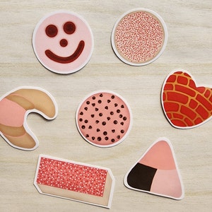 Pan Dulce Valentines Day Themed Stickers Pan Dulce Mexicano Mexican ...