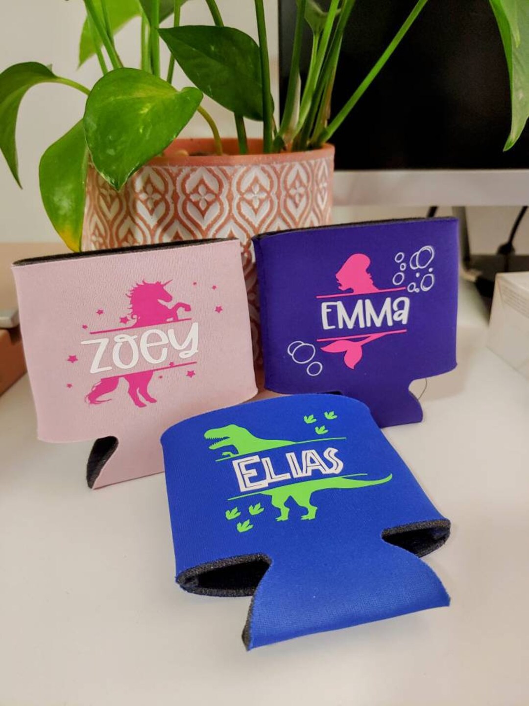 Personalized Mini Can Cooler | Kids Cozie | Mini Can Holder | 8oz ...