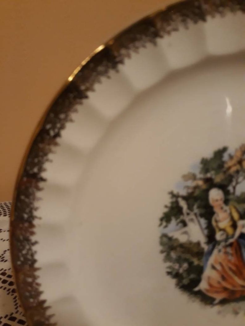 Vintage Romance Scene Plate by Cronin China Co. Minerva Ohio - Etsy