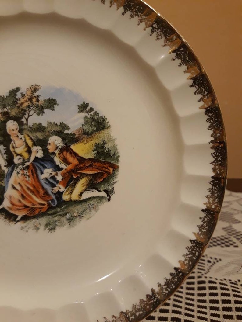 Vintage Romance Scene Plate by Cronin China Co. Minerva Ohio - Etsy