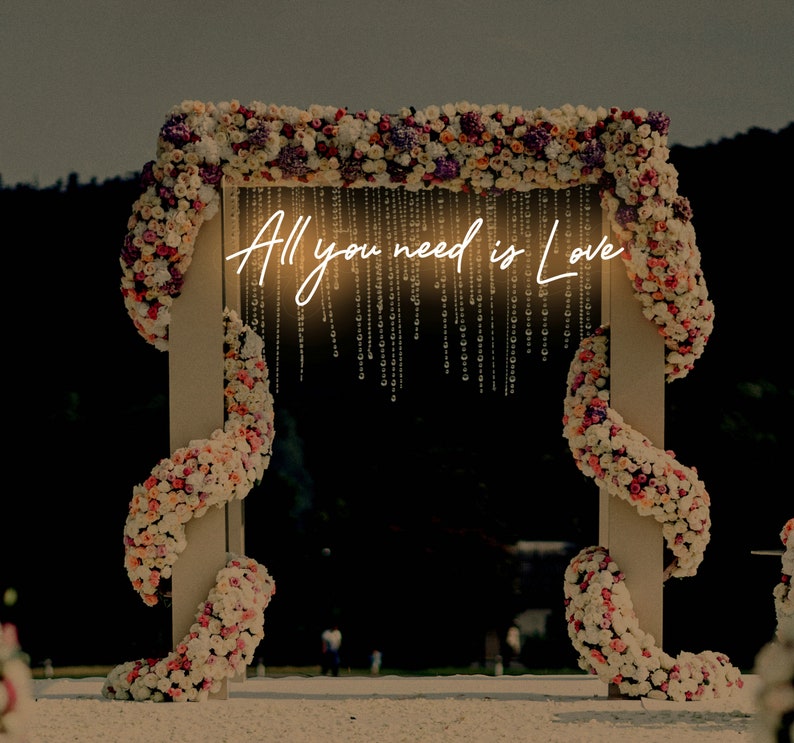 Custom Wedding Initials Neon Sign Wedding Heart With Initials - Etsy