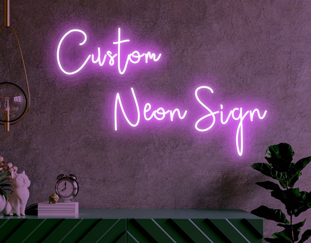 Cusom Neon Sign, Custom Weeding Neon Sign, LED Neon Light for Wall Dcor ...