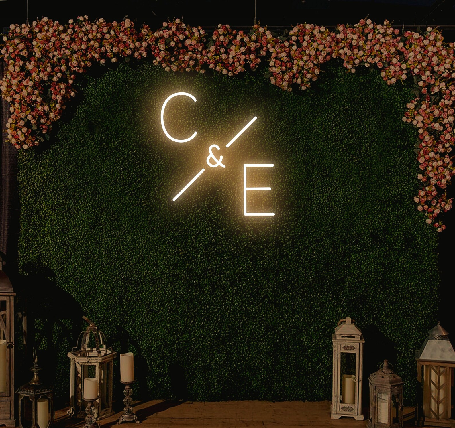 Minimalist Wedding Initials Neon Sign Custom Wedding Initials - Etsy