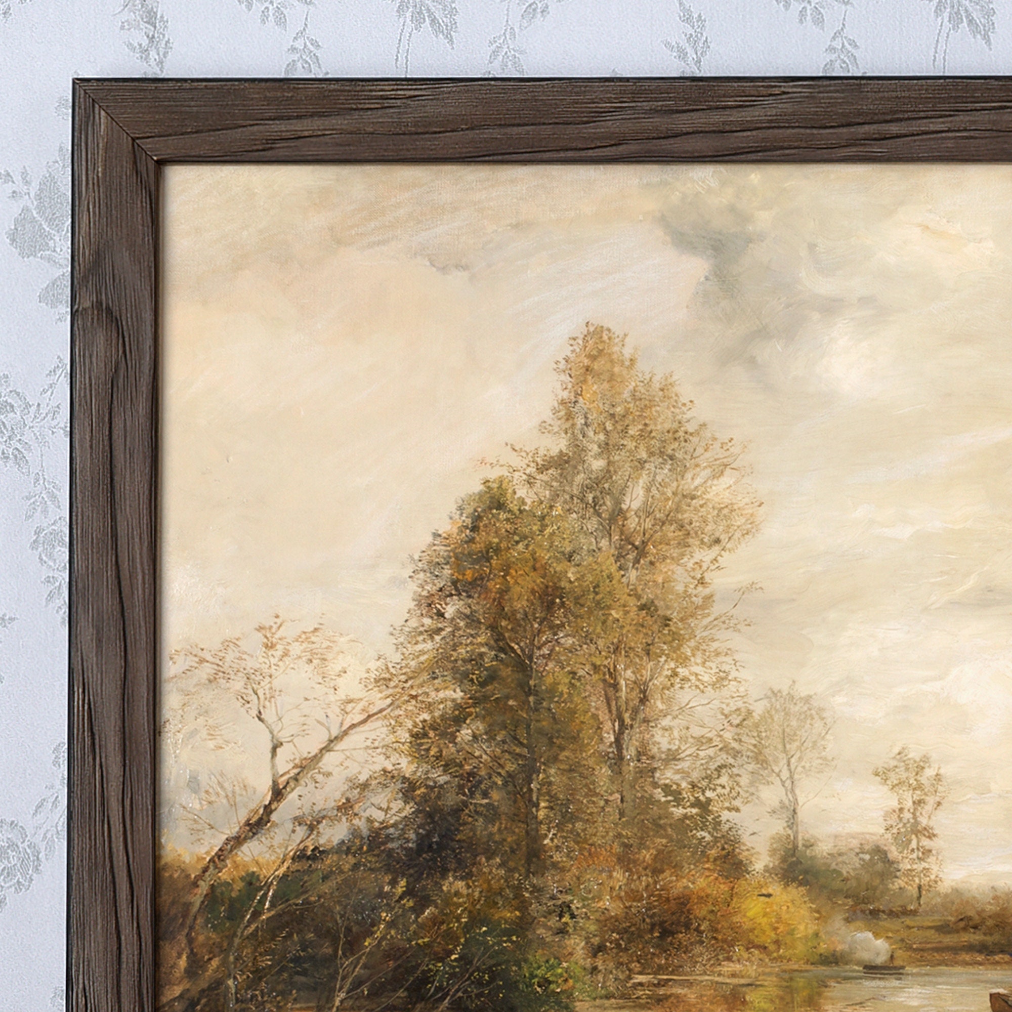 Print Fall River Landscape Painting, Reproduced From an Original Oil ...