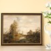 Print | Fall River Landscape Painting, Reproduced From an Original Oil ...