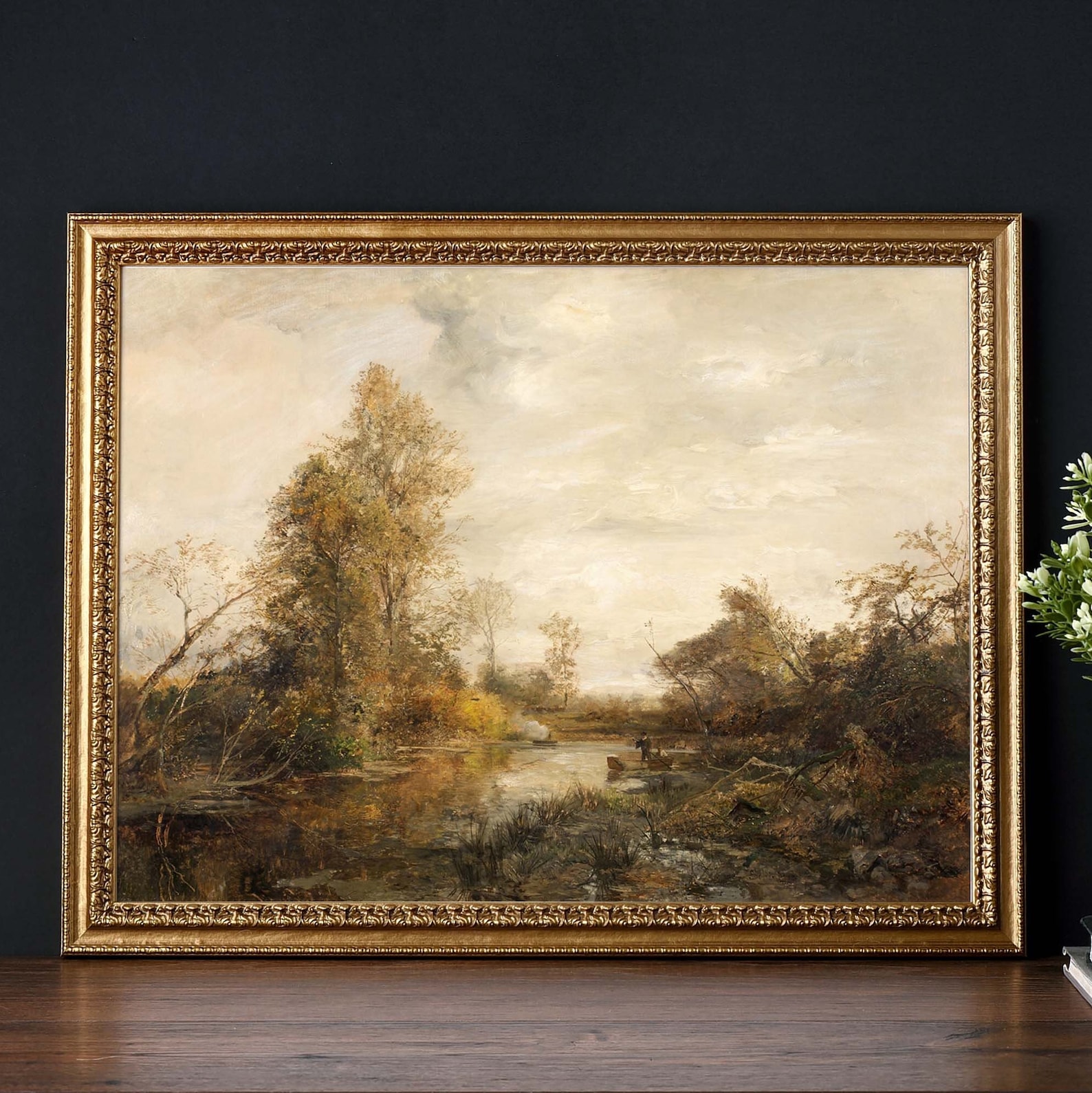 Print Fall River Landscape Painting, Reproduced From an Original Oil ...