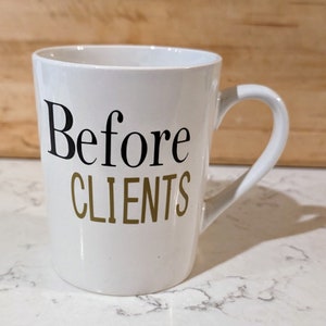 Before, After Coffee Mug and Stemless Wine Glass Gift Set, Custom Color ...
