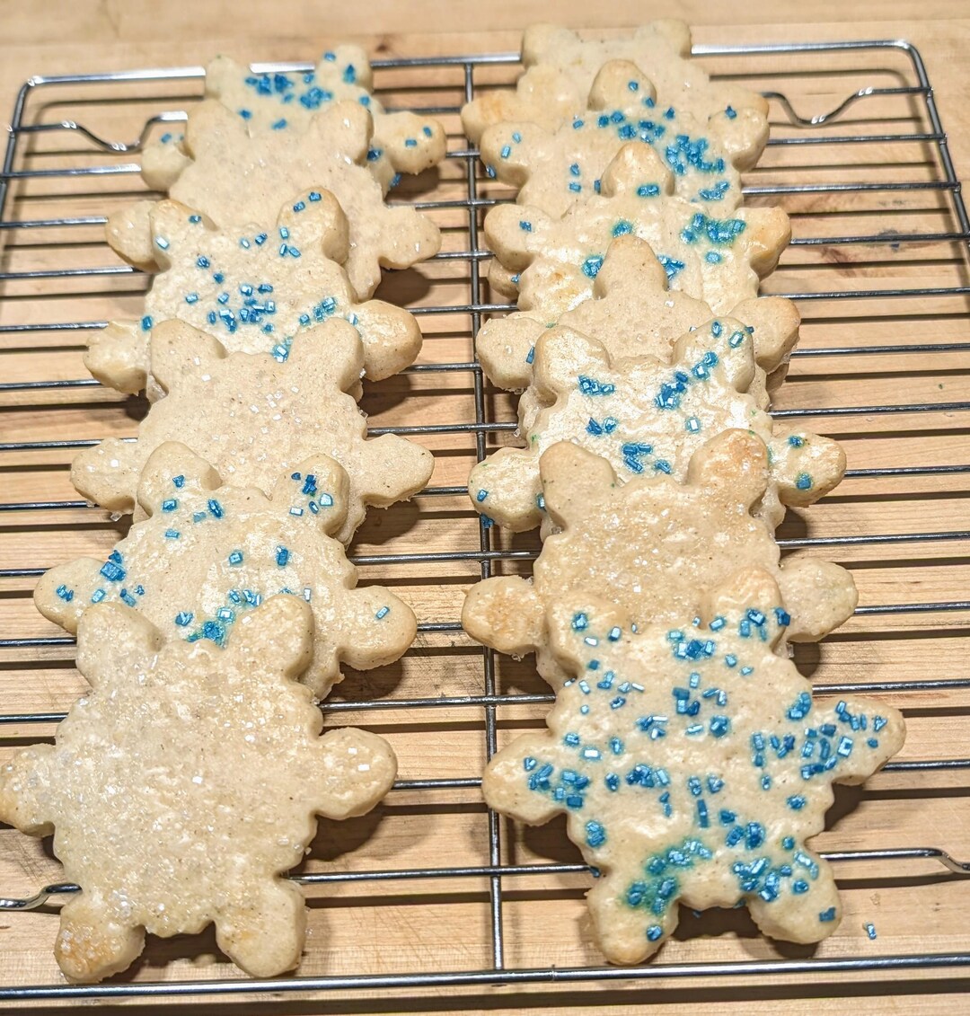 Sparkling Snowflake Shortbread Cookies, One Dozen (12) - Etsy