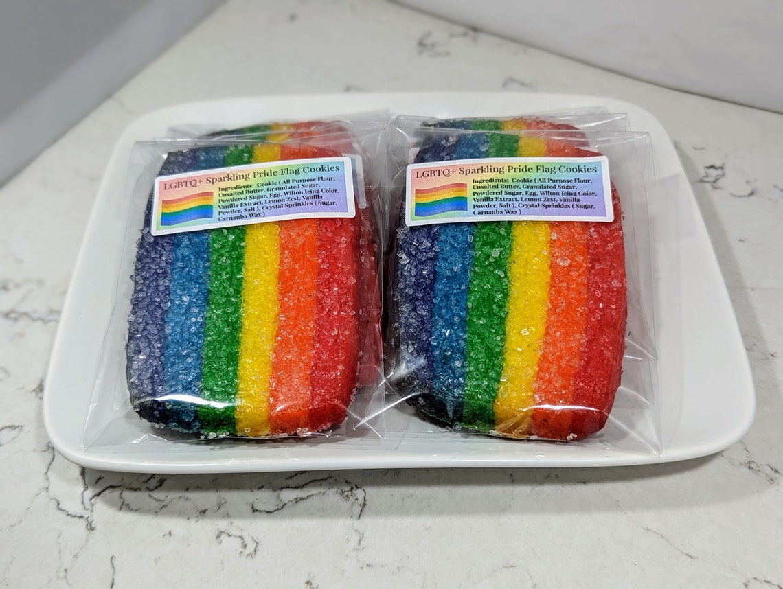 Specialty LGBTQ Sparkling Pride Flag Sugar Cookies One Dozen - Etsy