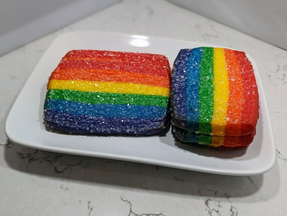 Specialty LGBTQ Sparkling Pride Flag Sugar Cookies One Dozen | Etsy