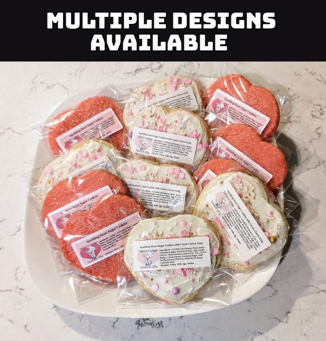 Heart Sugar Cookies, Many Designs, Colors, Valentines, Pride, Rainbow ...