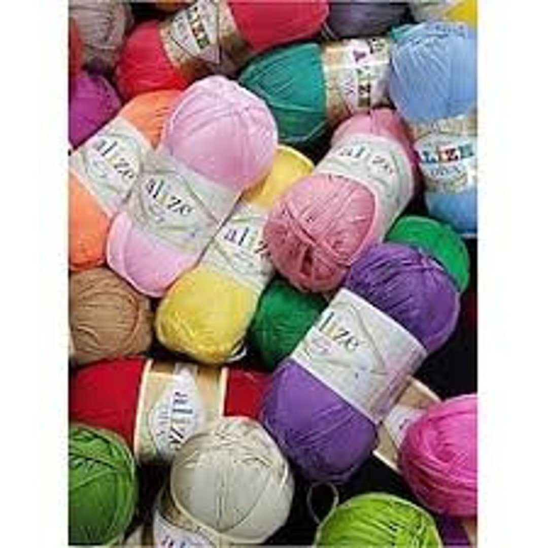 Alize Diva Yarn, Baby Yarn, Knitting Pattern, 100% Acrylic, 100 Grams ...