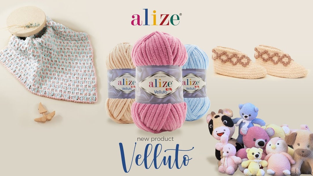 Alize Velluto, Baby Yarn, Soft Yarn, Baby Blanket Yarn, Booties Yarn ...