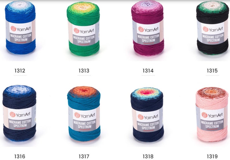 Yarnart Macrame Cotton Spectrum Multicolor Macrame Yarn - Etsy