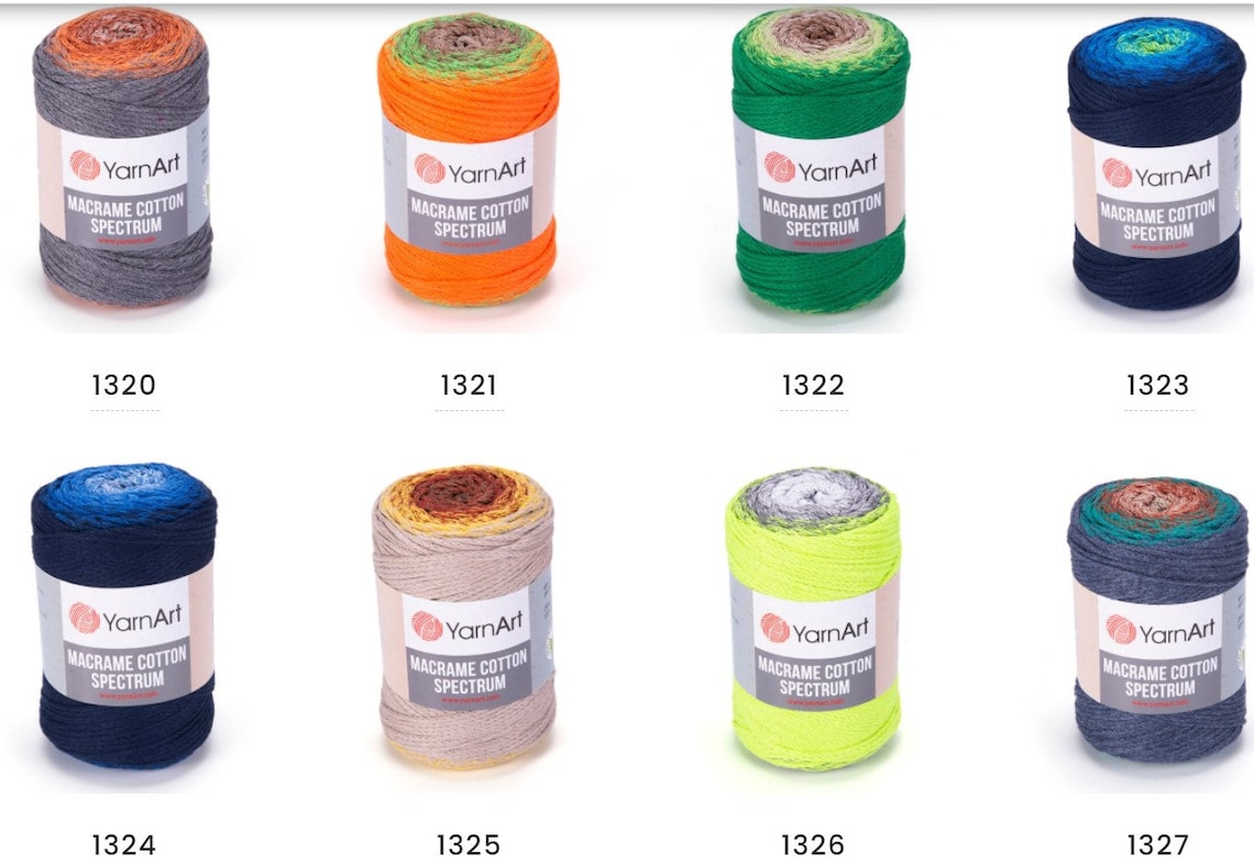 Yarnart Macrame Cotton Spectrum Multicolor Macrame Yarn - Etsy