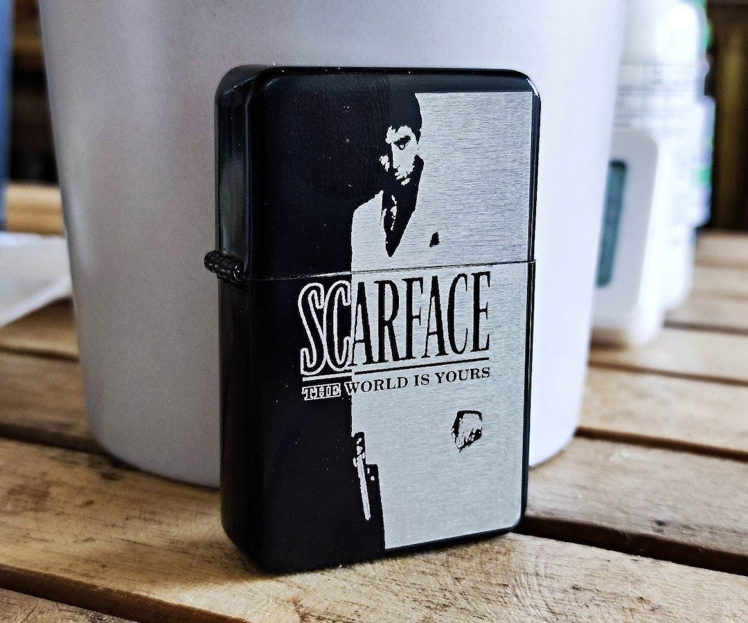 Vintage Engrave Scarface Al Pacino Cigarette FREE ENGRAVE Windproof ...