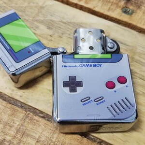 Vintage Nintendo GAME Boy Flip Top Lighter Windproof FREE ENGRAVE ...