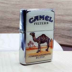Vintage CAMEL Flip Top Lighter Windproof Petrol Gasoline Cigars ...