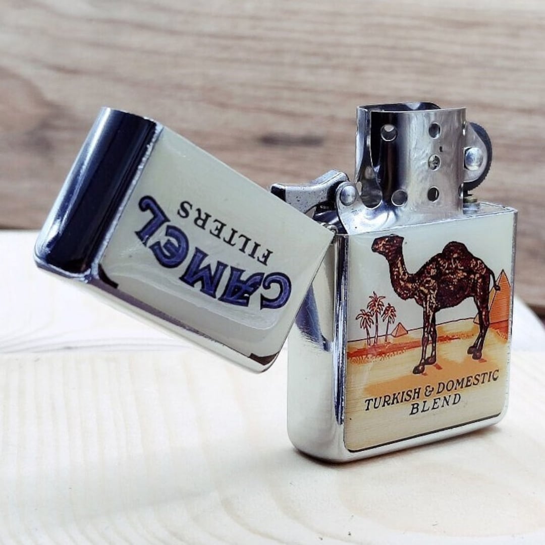 Vintage CAMEL Flip Top Lighter Windproof Petrol Gasoline Cigars ...