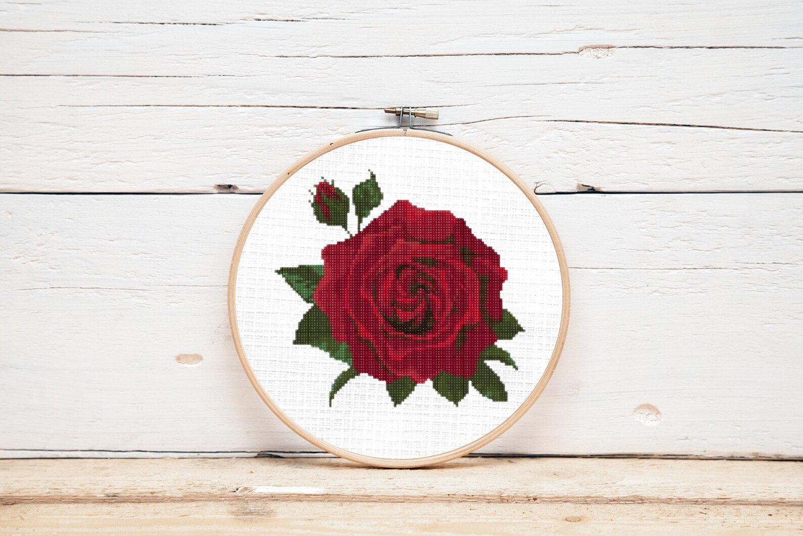 Redrose Cross Stitch Pattern, Rose Cross Stitch, Rose, Xstitch, Cross ...