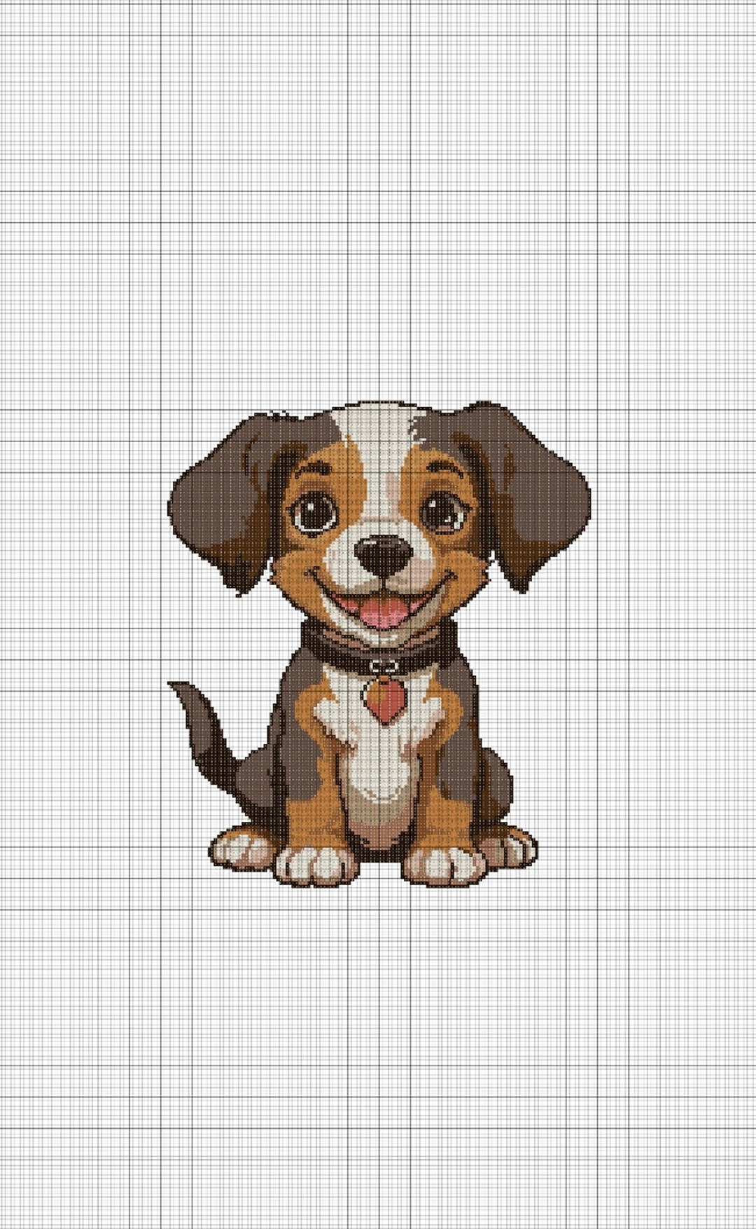 Cute Dog Cross Stitch Pattern, Puppy Cross Stitch, Puppy Pattern, Cute ...