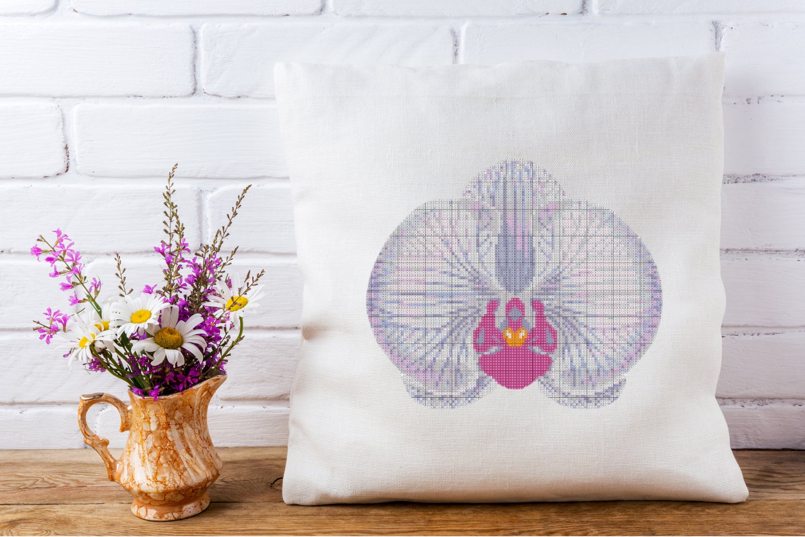 Orchid Cross Stitch Pattern, Xstitch Pattern, Flower Cross Stitch ...