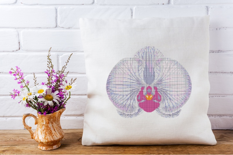 Orchid Cross Stitch Pattern, Xstitch Pattern, Flower Cross Stitch ...