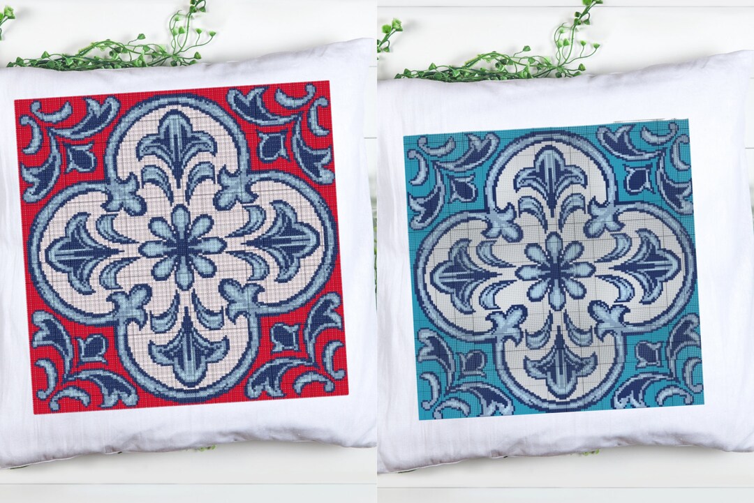 Ceramic Tiles Cross Stitch Pattern, Ceramic Pattern Cross Stitch, Cross ...