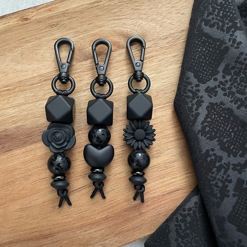 Black Cute Keychain - Etsy