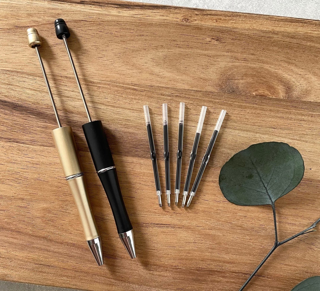 PEN INK REFILLS | Beadable Pens | Beaded | Silicone | Matte Gold ...