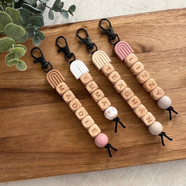 Rainbow Keychain - Etsy