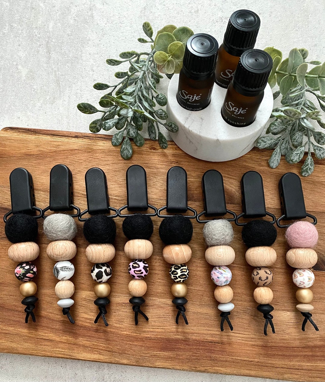 Car Charms Vent Clip Diffusers Jewelry Essential Oil Diffusers Wool Car ...