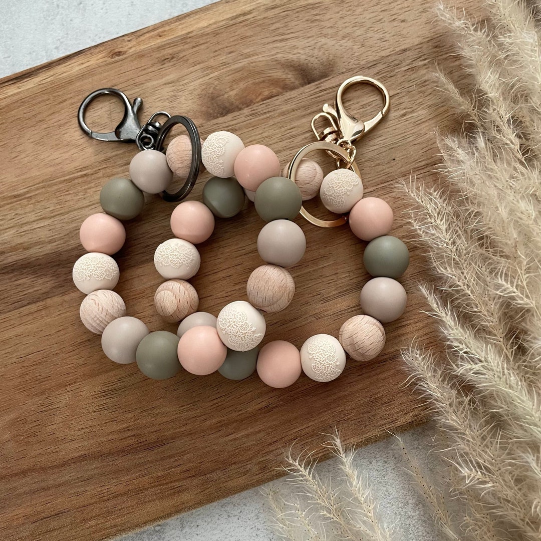 Keychains | Silicone Beaded | Wood | Lace | Detail | Polymer Clay ...