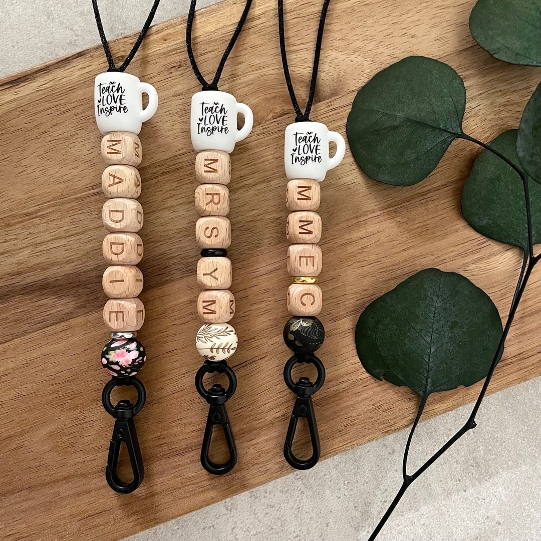 Lanyards | Beaded Lanyard | Custom Name | Breakaway Lanyard | Teach ...