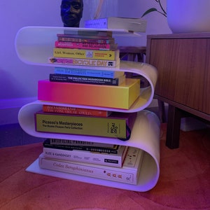 Groovy Acrylic Wave Bookcase theyre Back & Better Than Ever - Etsy