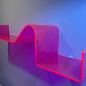 Fluorescent Acrylic Wave Shelf - Etsy
