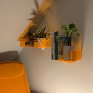 Fluorescent Acrylic Wave Shelf - Etsy
