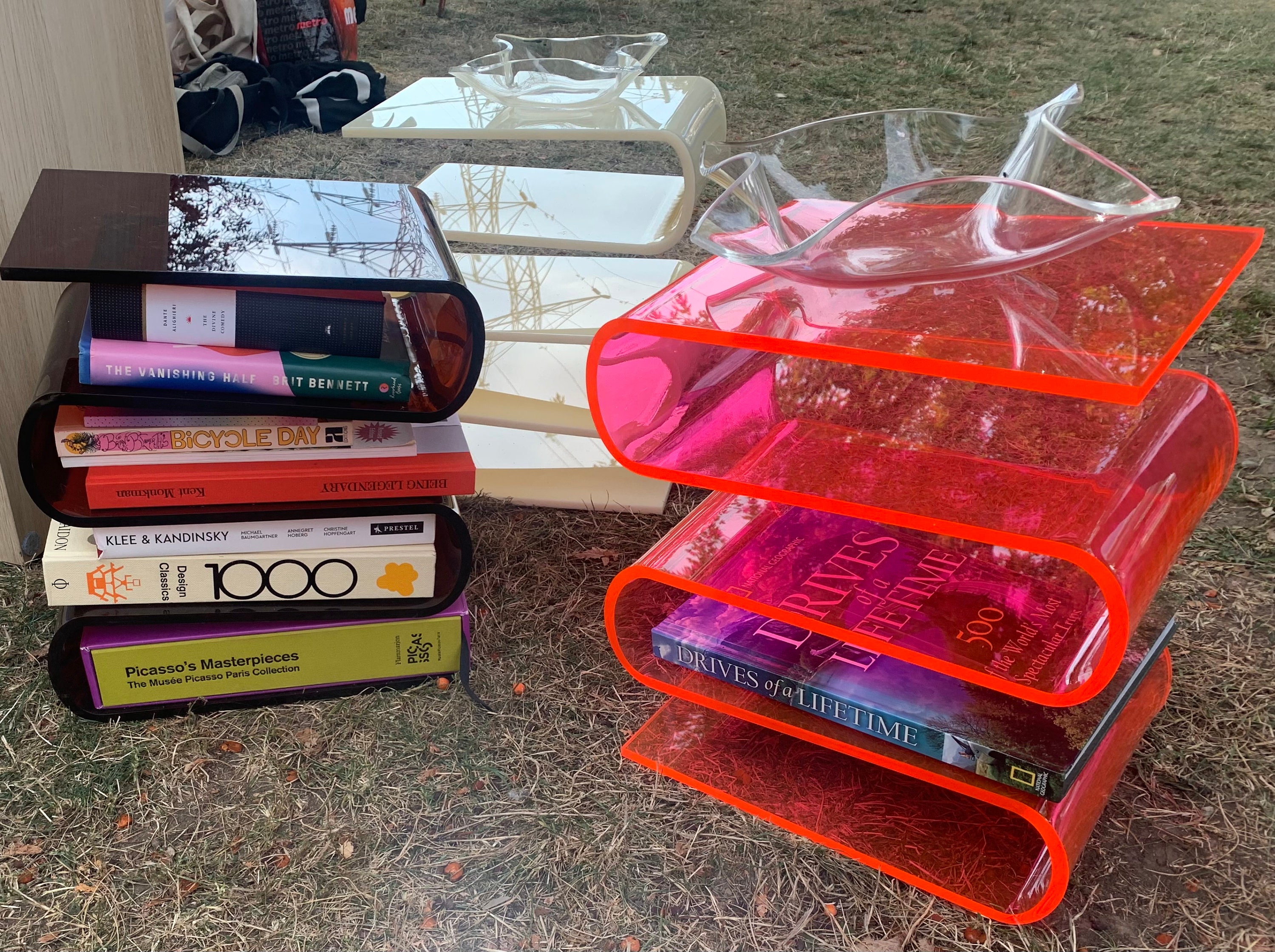 Groovy Acrylic Wave Bookcase theyre Back & Better Than - Etsy Australia