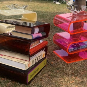 Groovy Acrylic Wave Bookcase theyre Back & Better Than Ever - Etsy